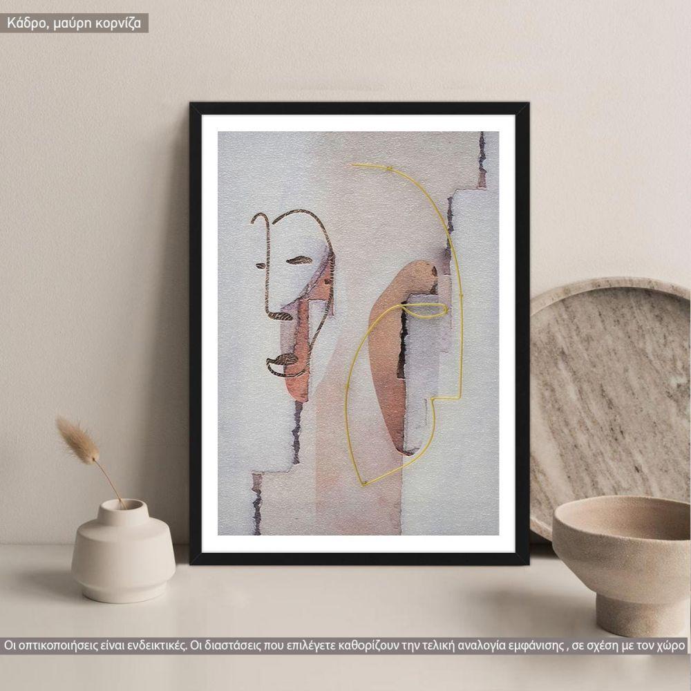 Mixed media faces II, poster