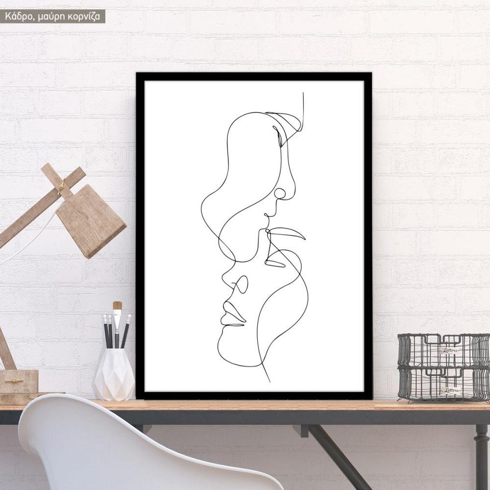Faces Line art, poster