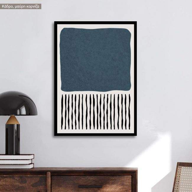 Dark blue line art, Poster