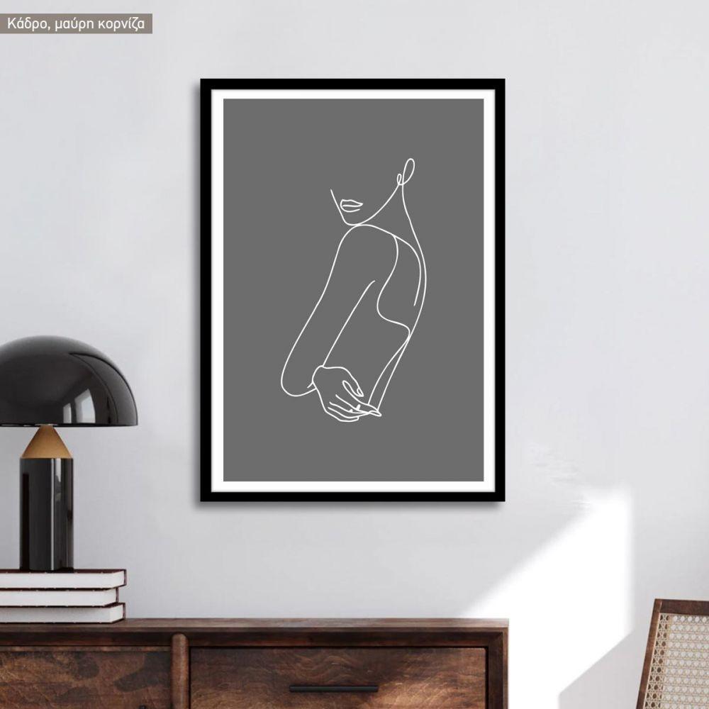 Female body in lines, poster