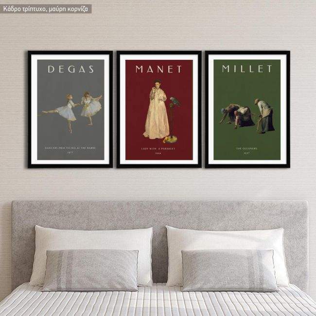 Poster French Masters, three panels