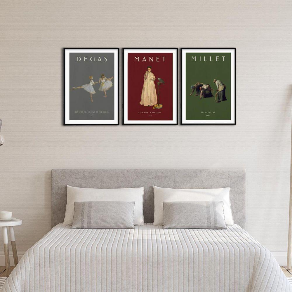 Poster French Masters, three panels