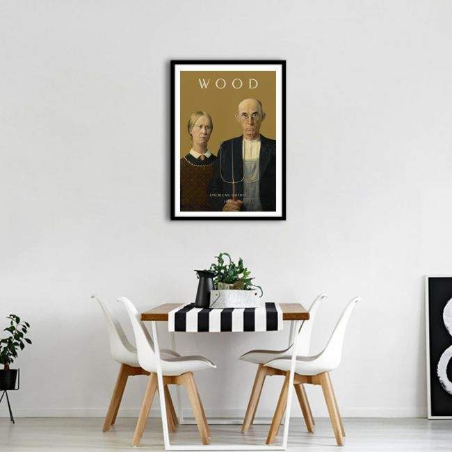 American gothic, Wood, poster