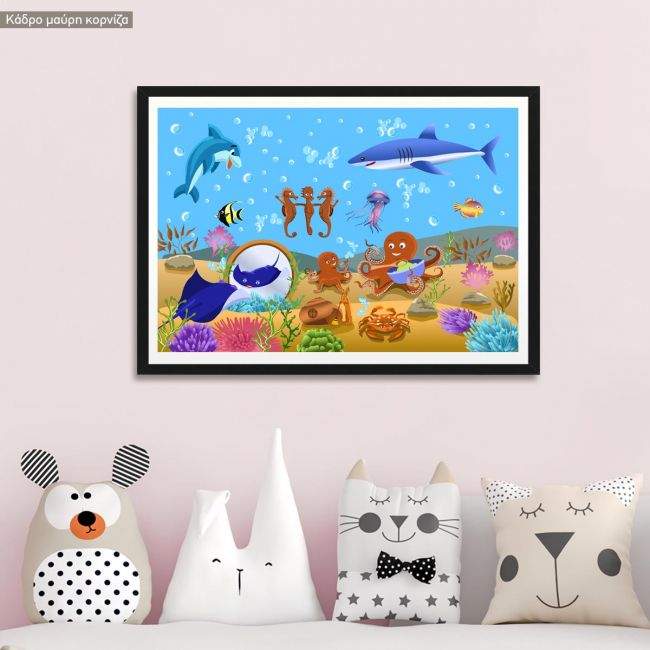 Deep sea and corals , poster