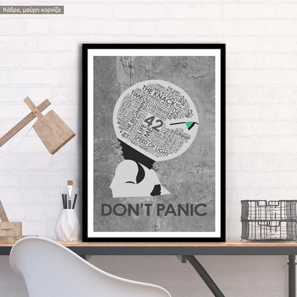 Don't panic, poster