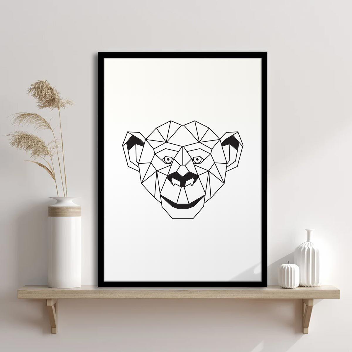 Geometric animals Monkey, Poster