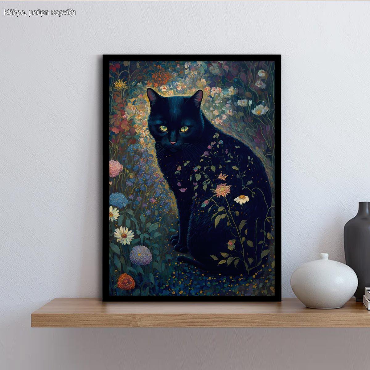 Dark blue cat, αφίσα, κάδρο