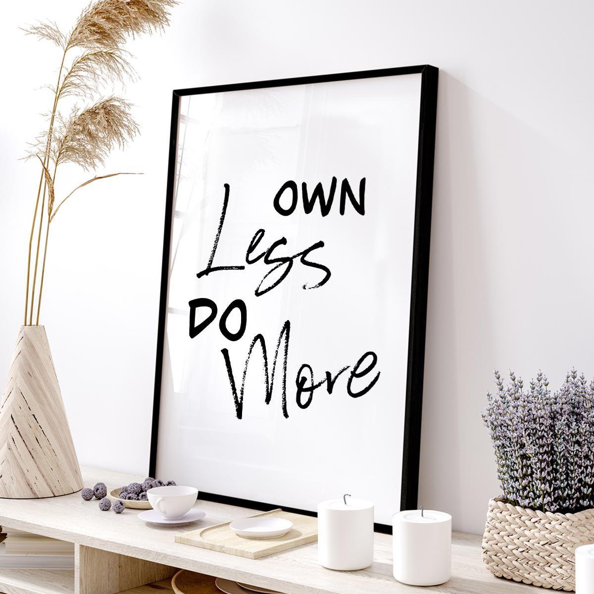 Own less, do more, poster