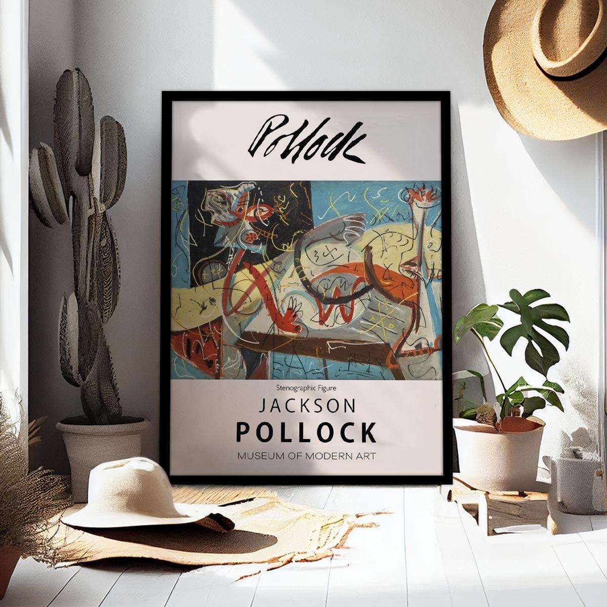 Exhibition Poster, Stenographic figure, Pollock