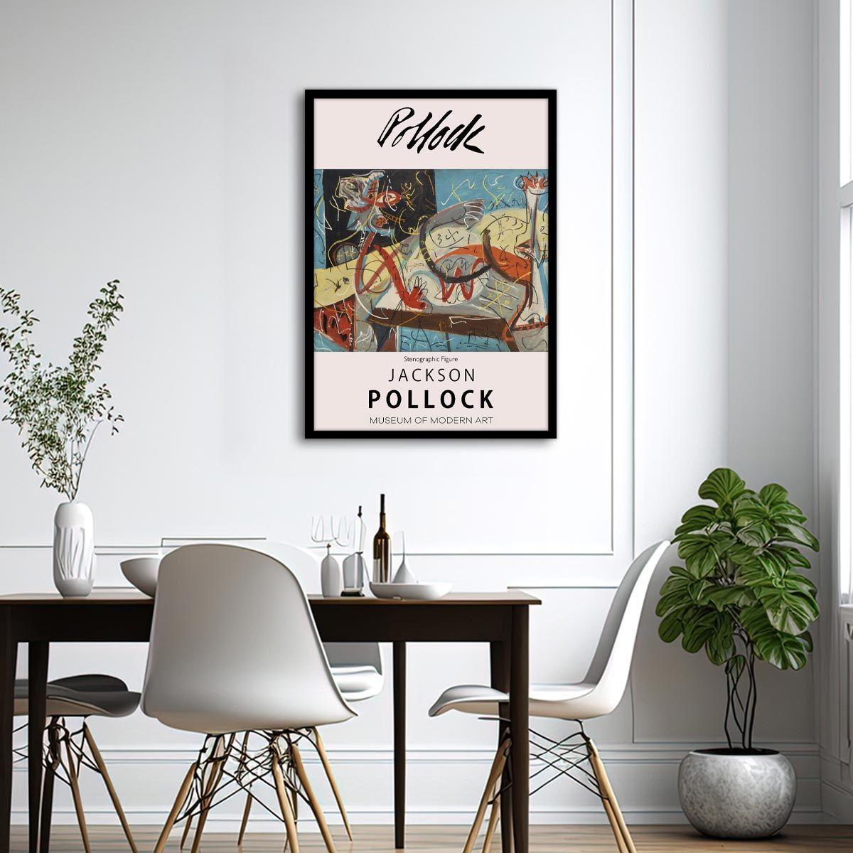 Exhibition Poster, Stenographic figure, Pollock