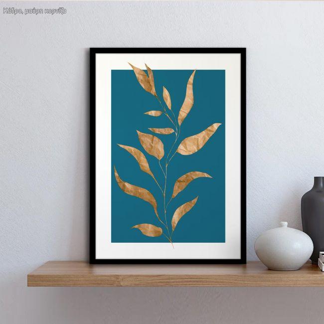 Leaves earthy tones I, poster