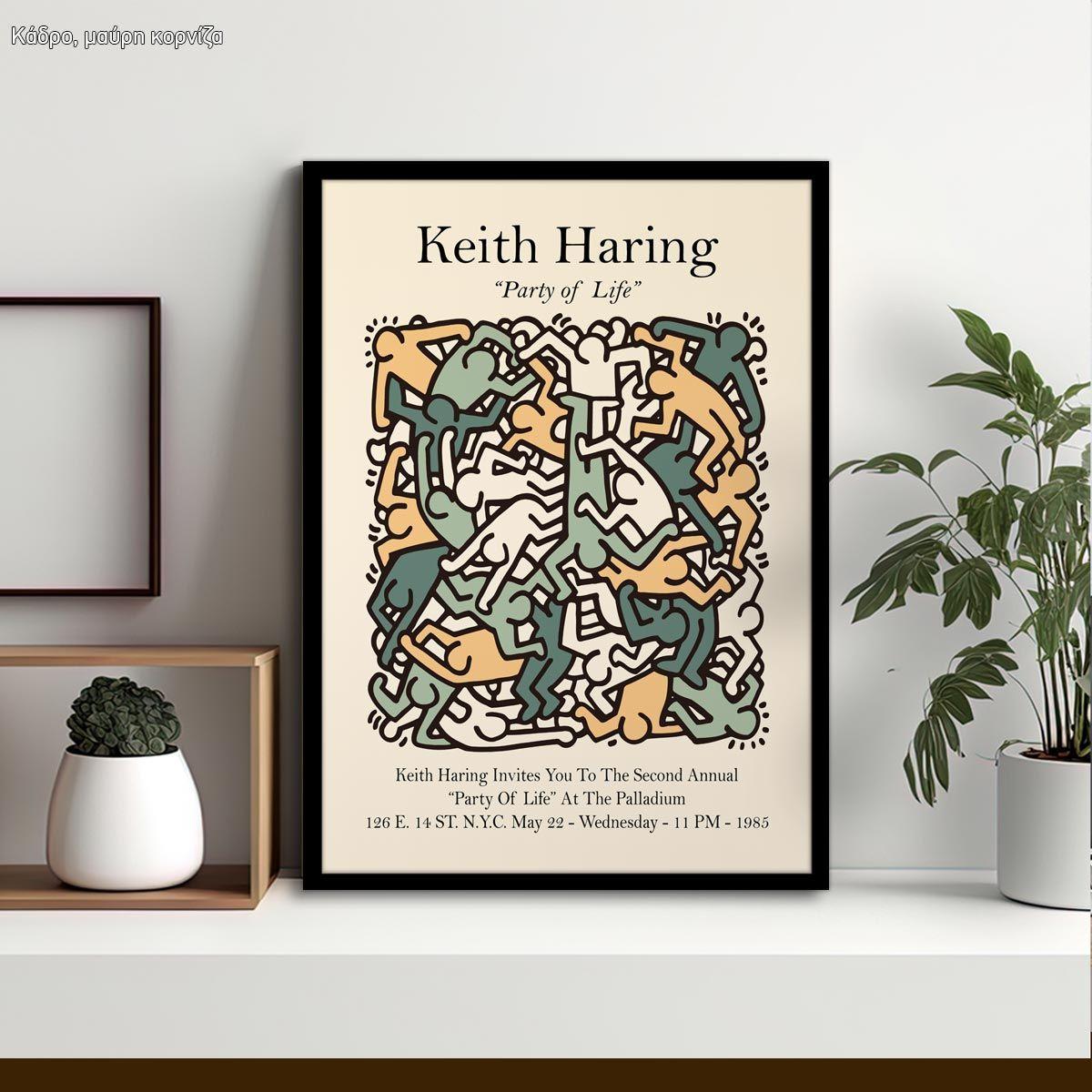 Exhibition Poster, Party of Life, Keith Haring