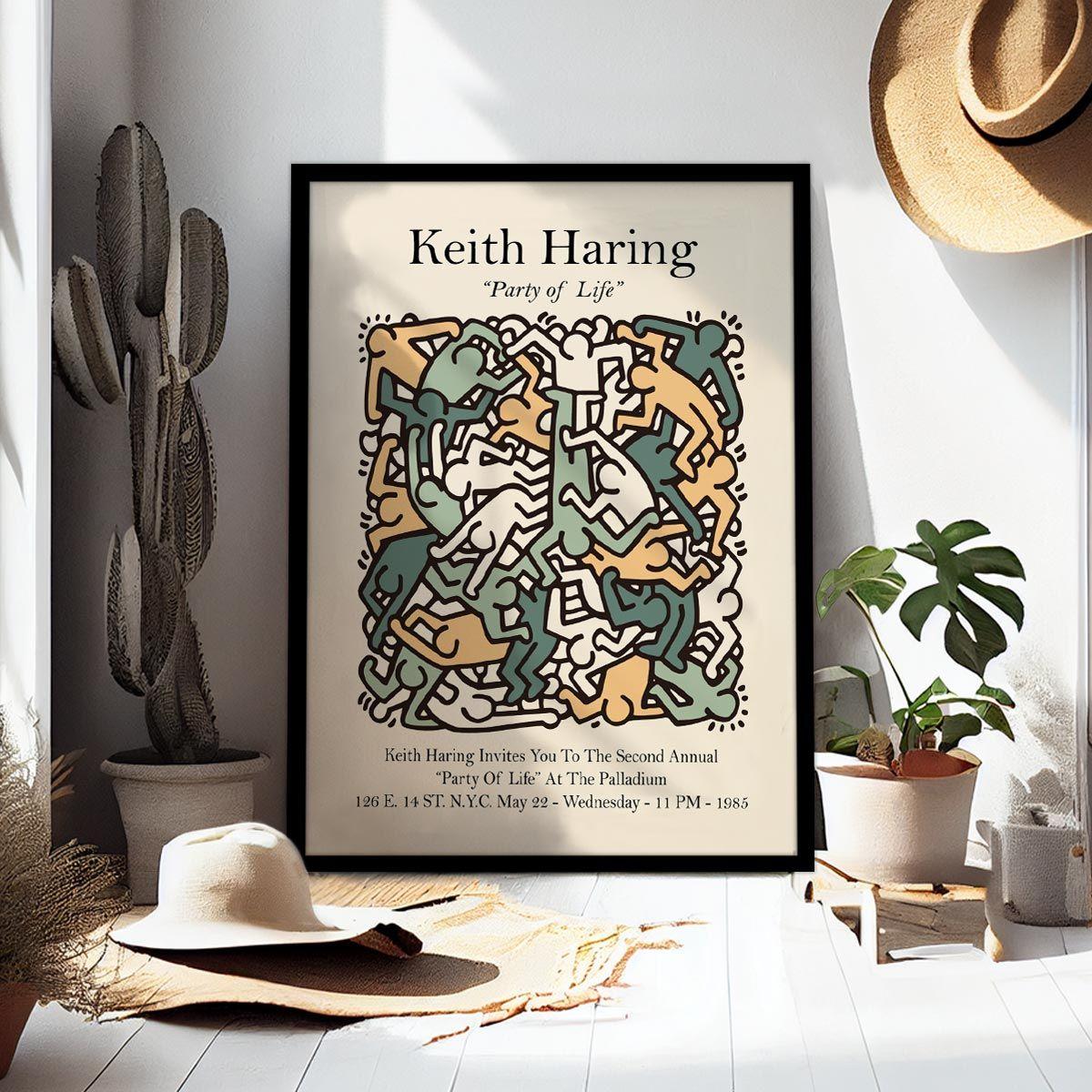 Exhibition Poster, Party of Life, Keith Haring