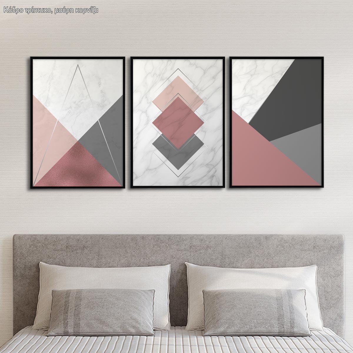 Geometric triangles V 3 panels