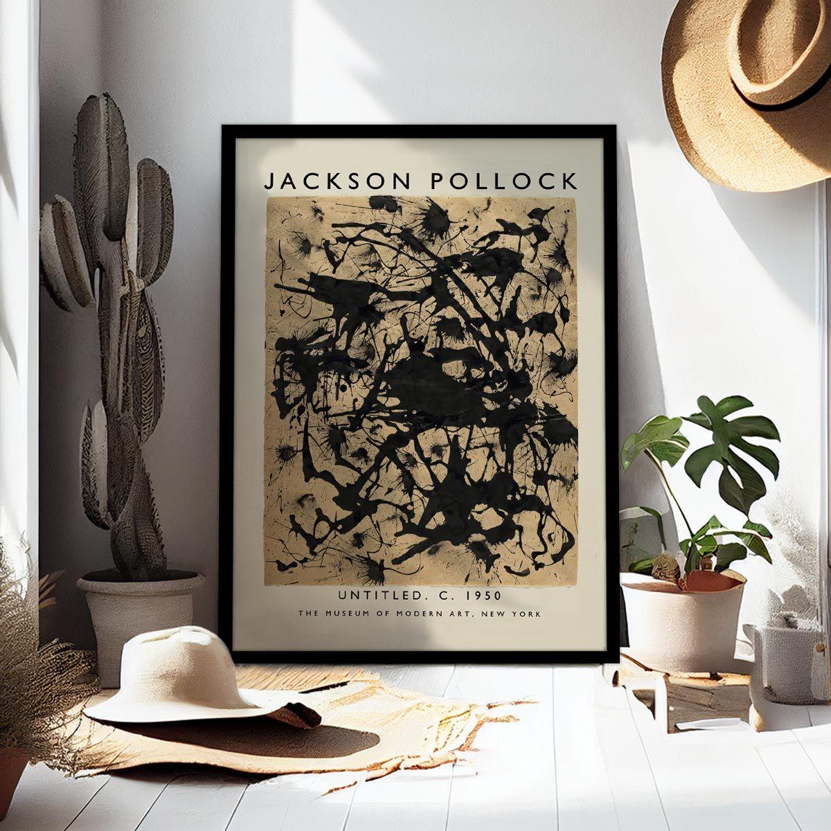 Pollock Exhibition Poster, Untitled 1950, Poster