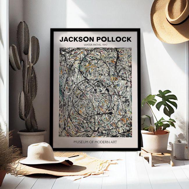 Pollock Exhibition Poster, Watery paths, Poster