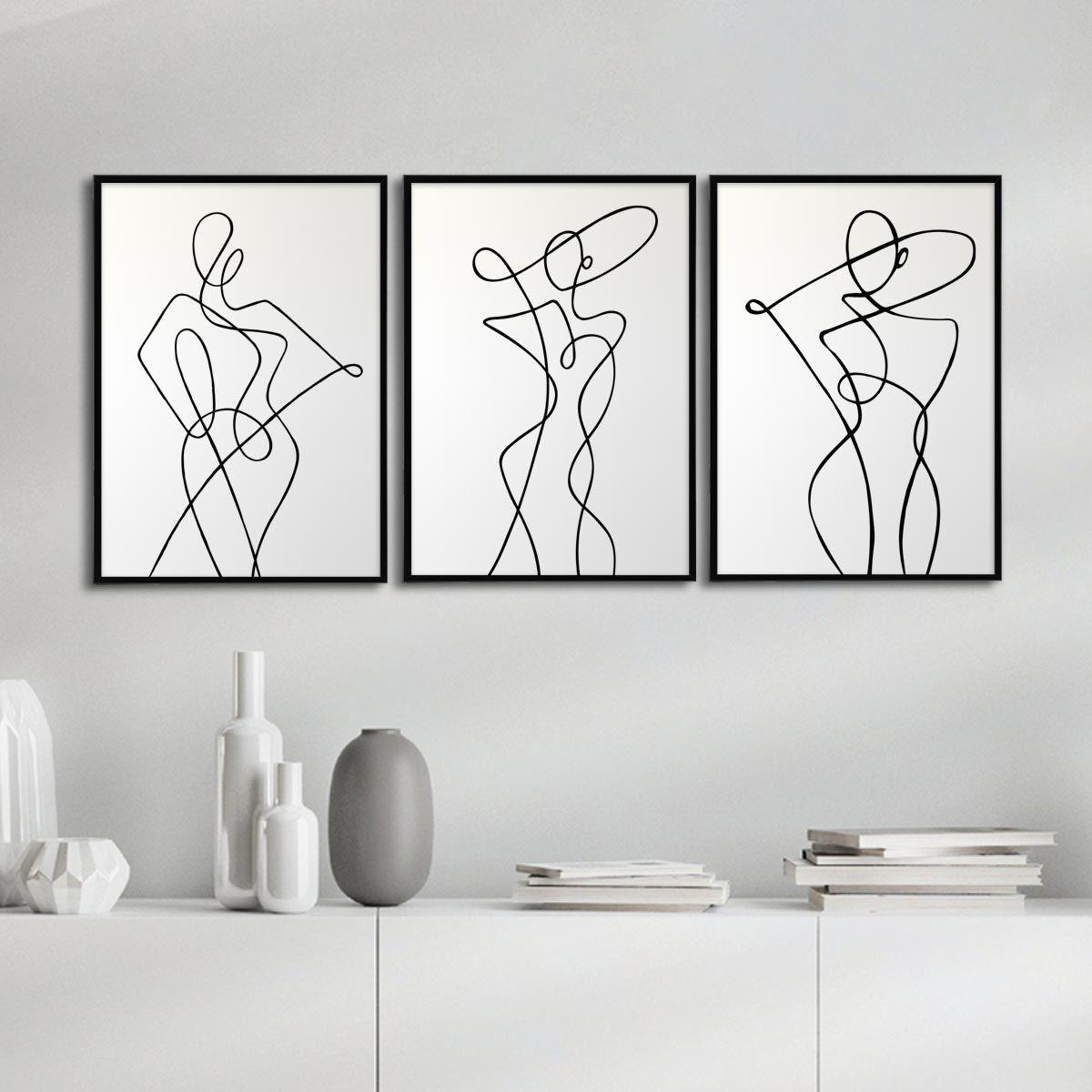 Female figure VIII, 3 panels