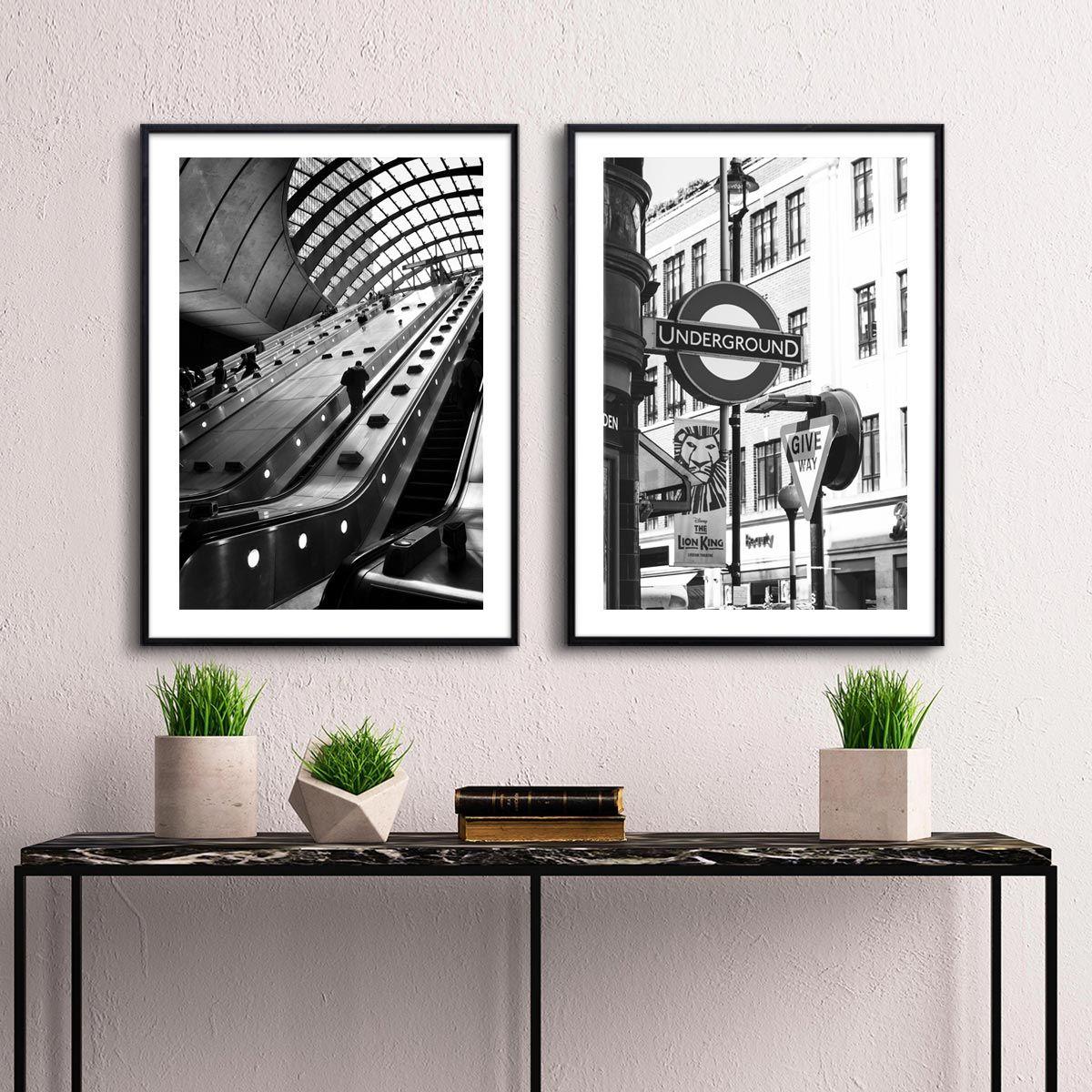 Poster London subway, diptych