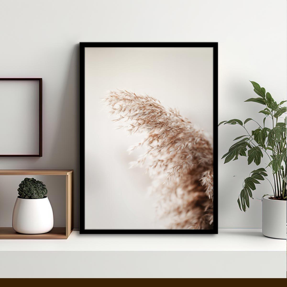 Brown bending reeds, poster