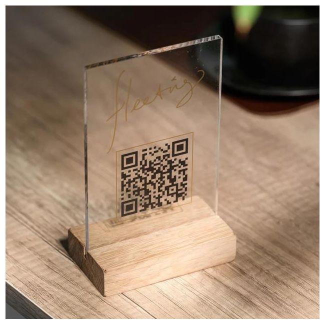 Plexiglass διάφανο, QR κωδικός μαύρος