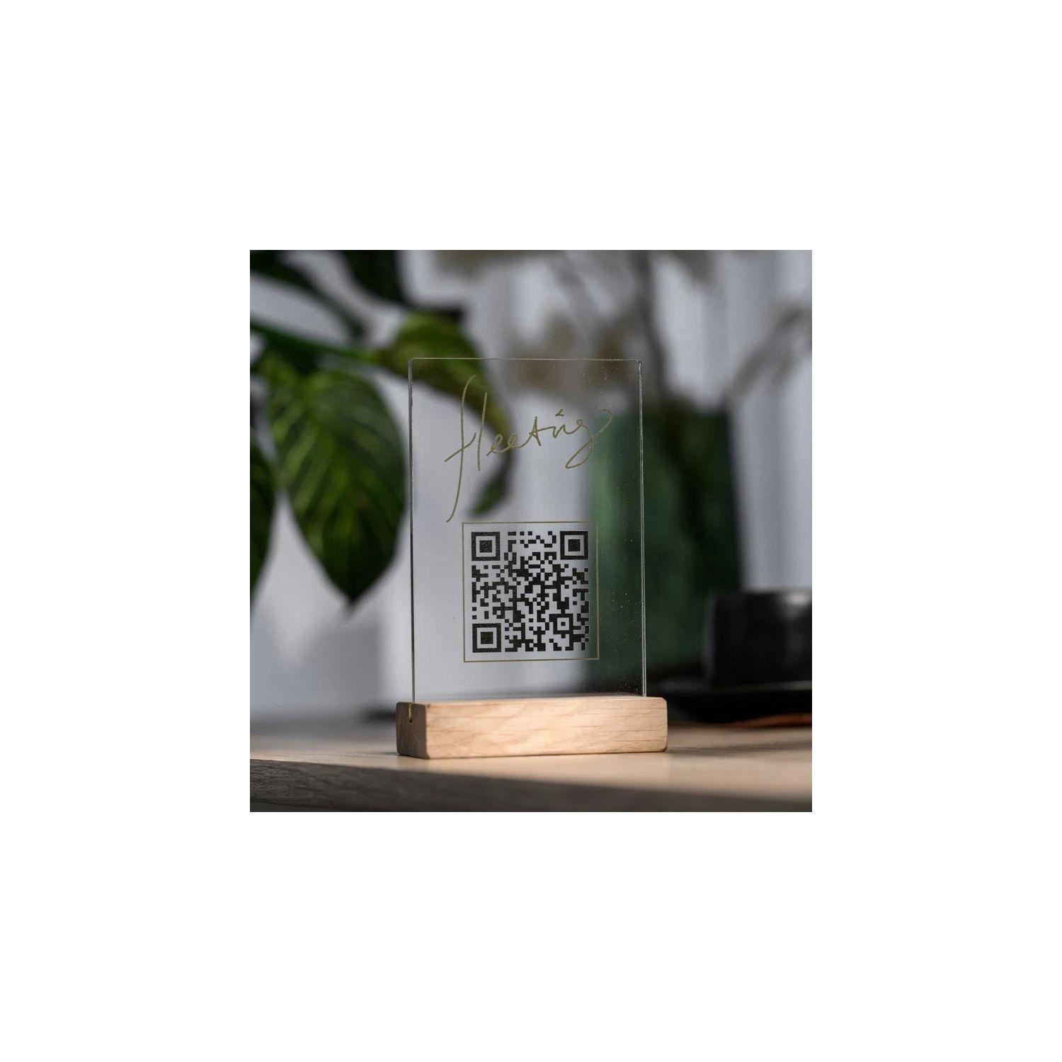 Plexiglass διάφανο, QR κωδικός μαύρος