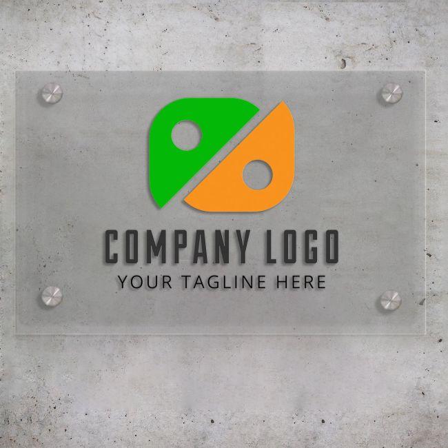 Entrance Sign, transparent plexiglass color print horizontal