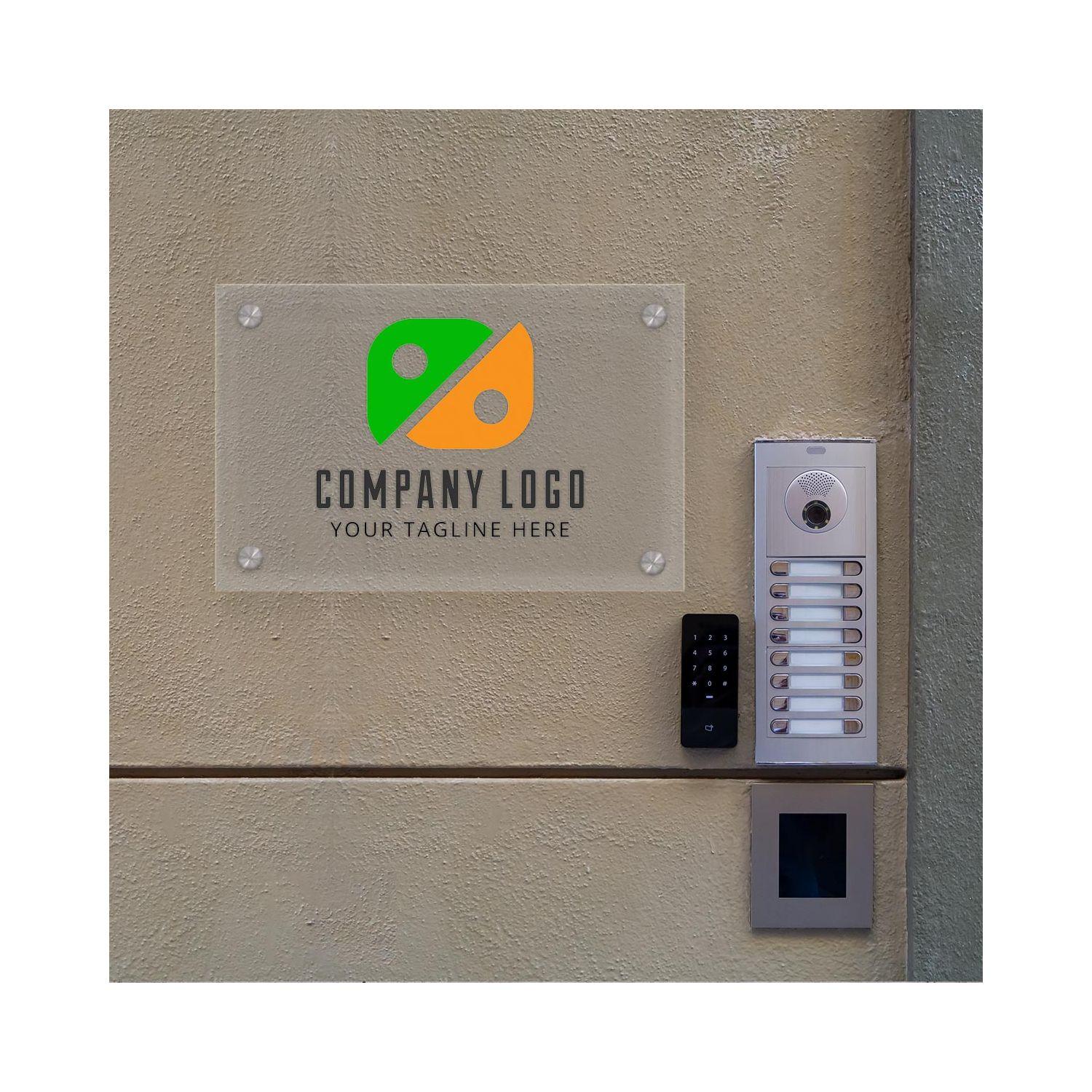 Entrance Sign, transparent plexiglass color print horizontal