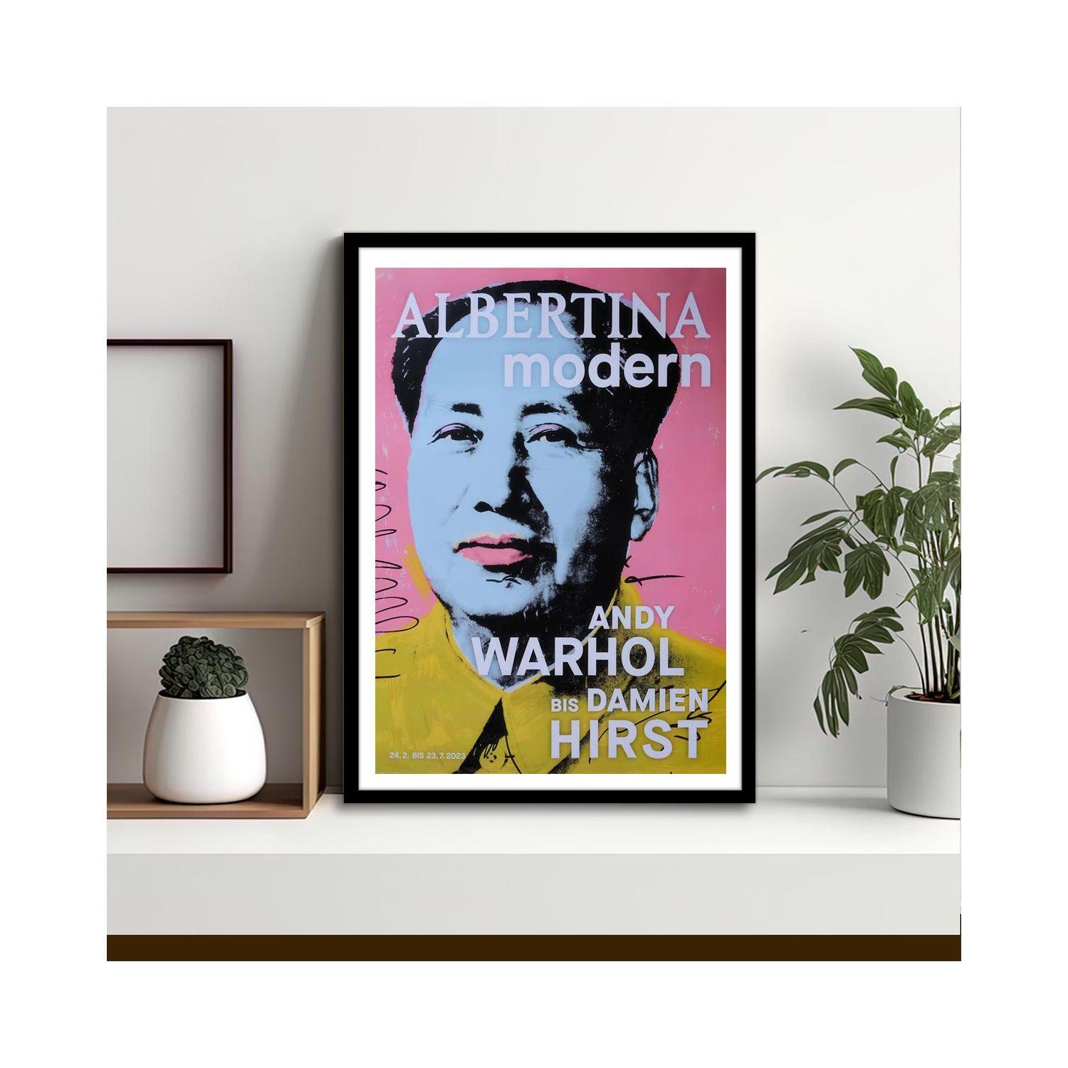 Exhibition poster, Warhol and Hirst at Albertina Modern