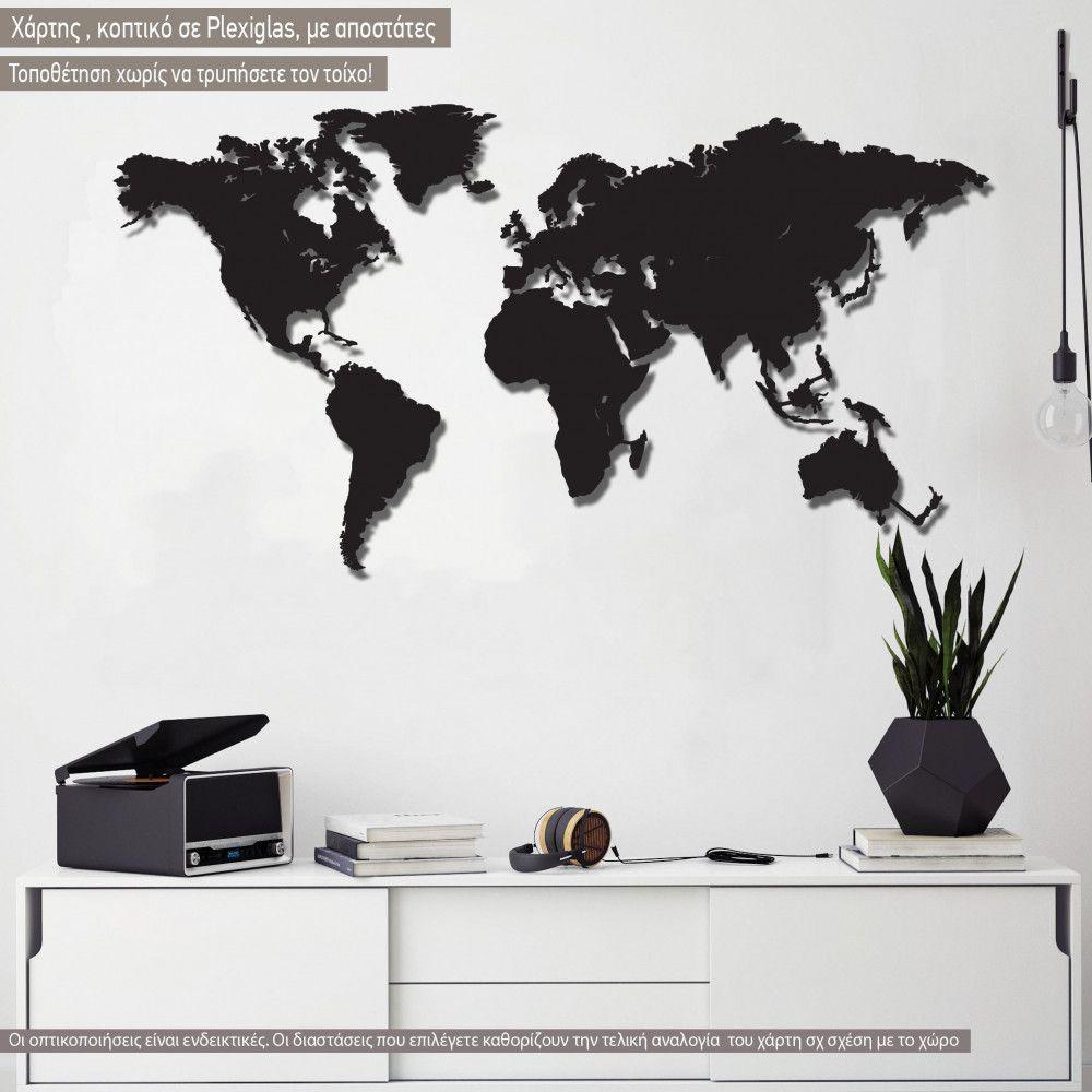 World map 3d design plexiglas world map
