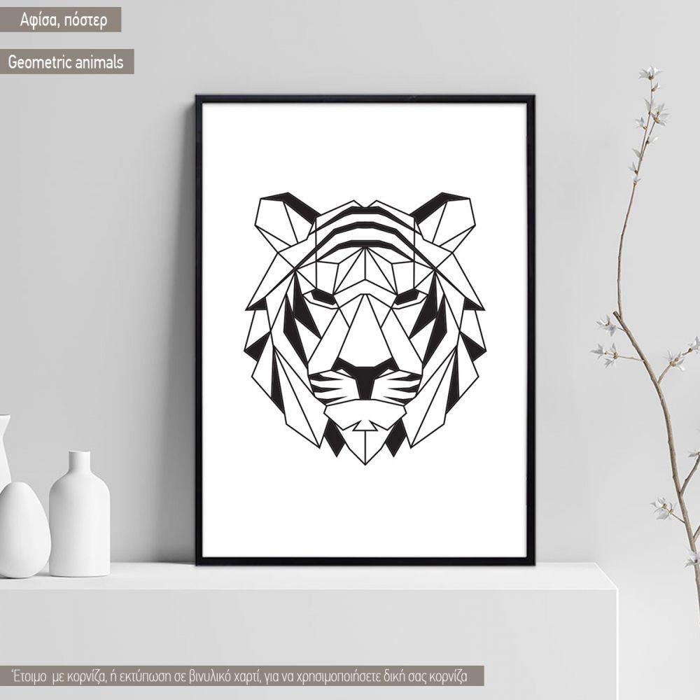 Geometric animals Tiger, Poster