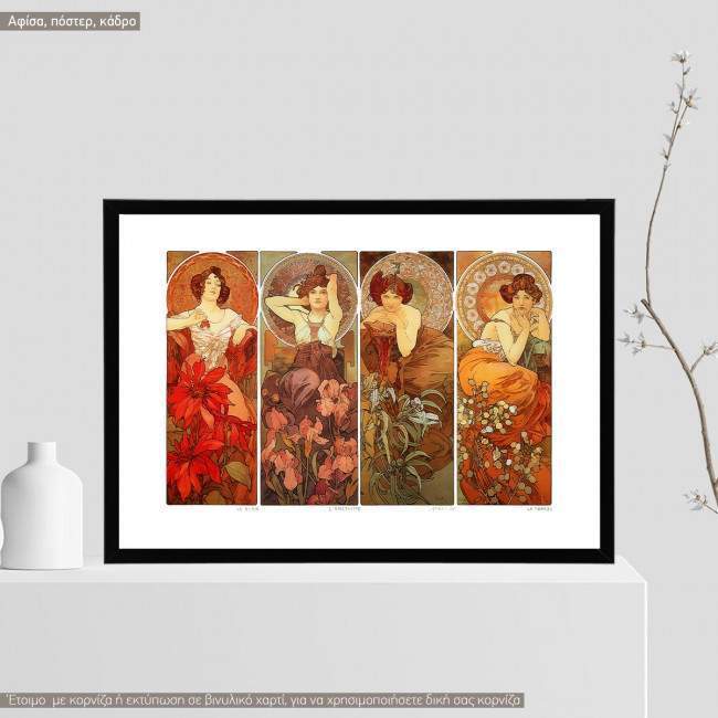 The precious stones, Mucha A, Poster