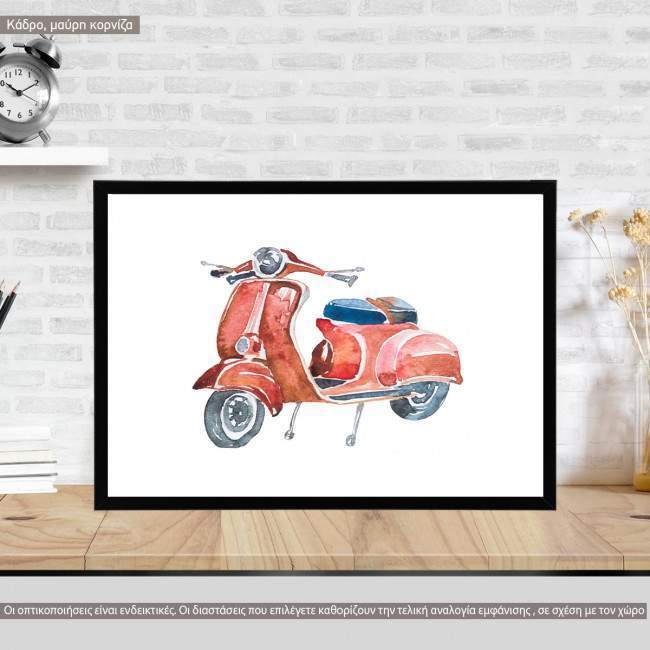Retro Vespa V, poster