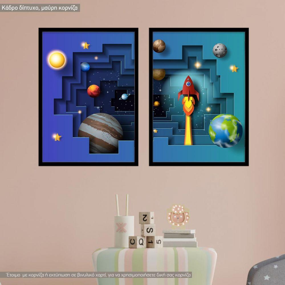 Space II, αφίσα, κάδρο, δίπτυχο