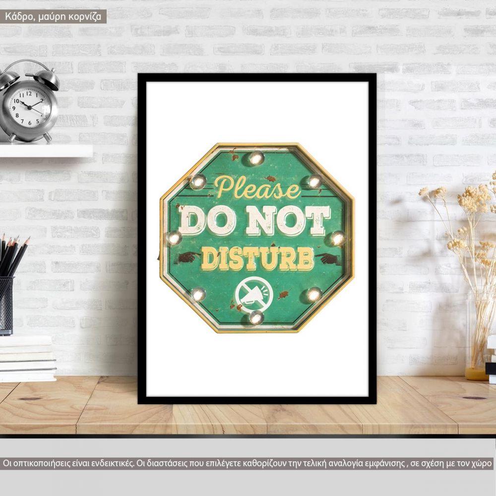 Do not disturb, poster