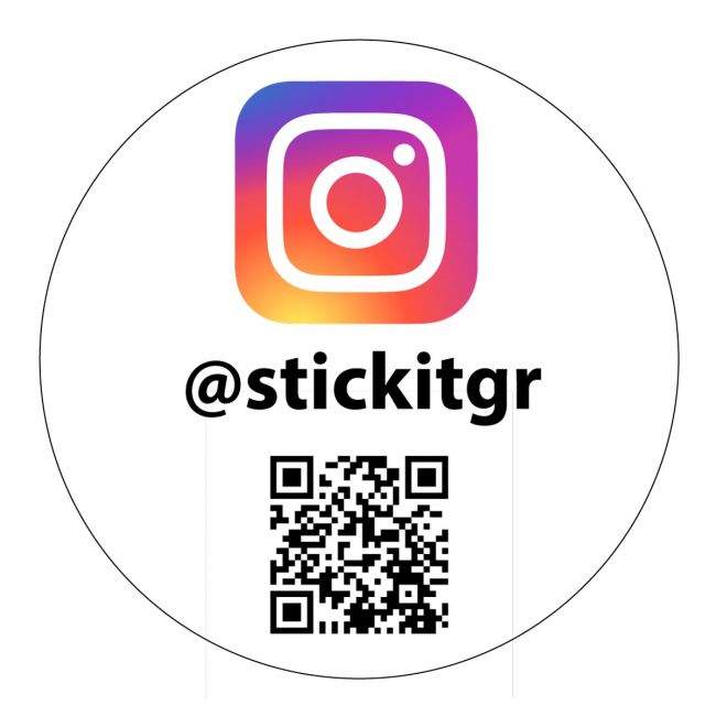 Sticker labels Instagram for products with Qr code