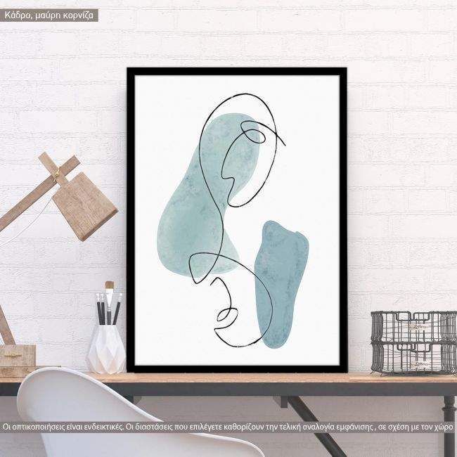 Abstract faces, poster