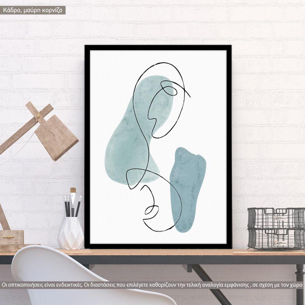 Abstract faces, poster